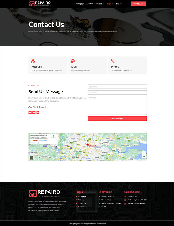 Repairo - Computer & Smartphone Repair Elementor Template Kit by Rometheme